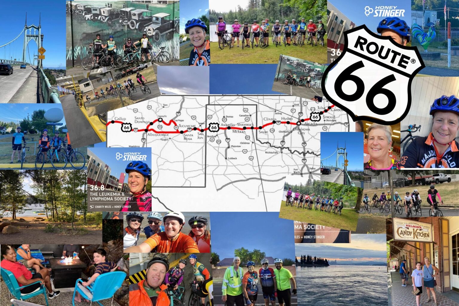 Biking Route 66 for Cancer Research - Charity Miles App